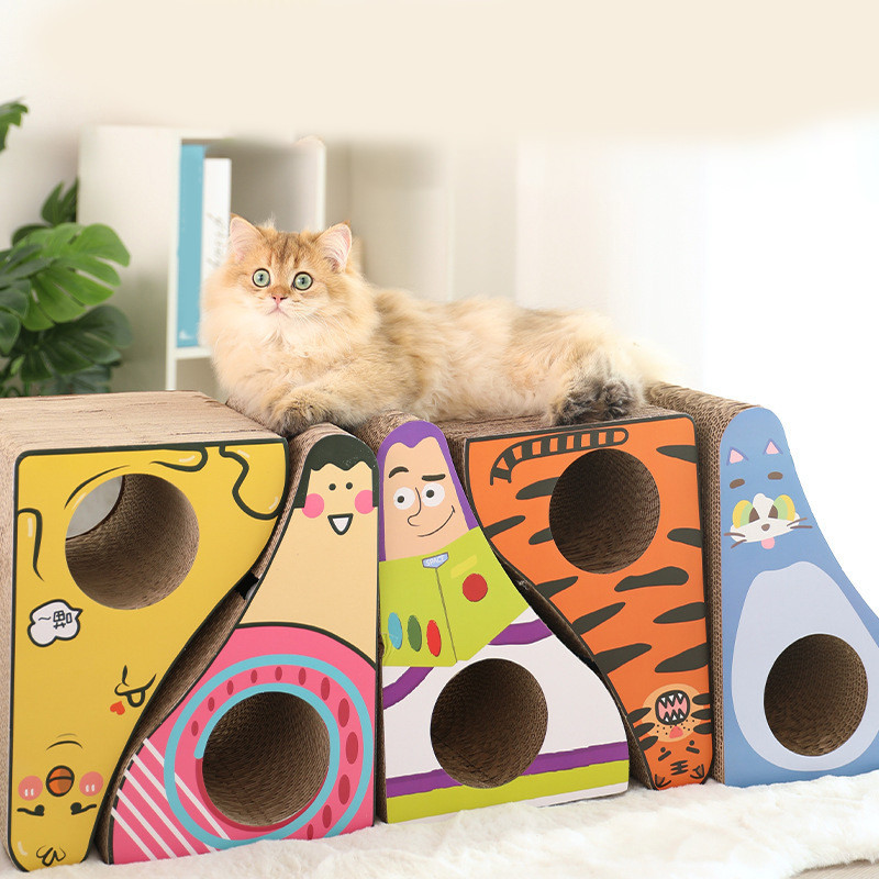 Triangle Cat Scratcher Slope Corrugated Cardboard Slope Vertical Pad ...