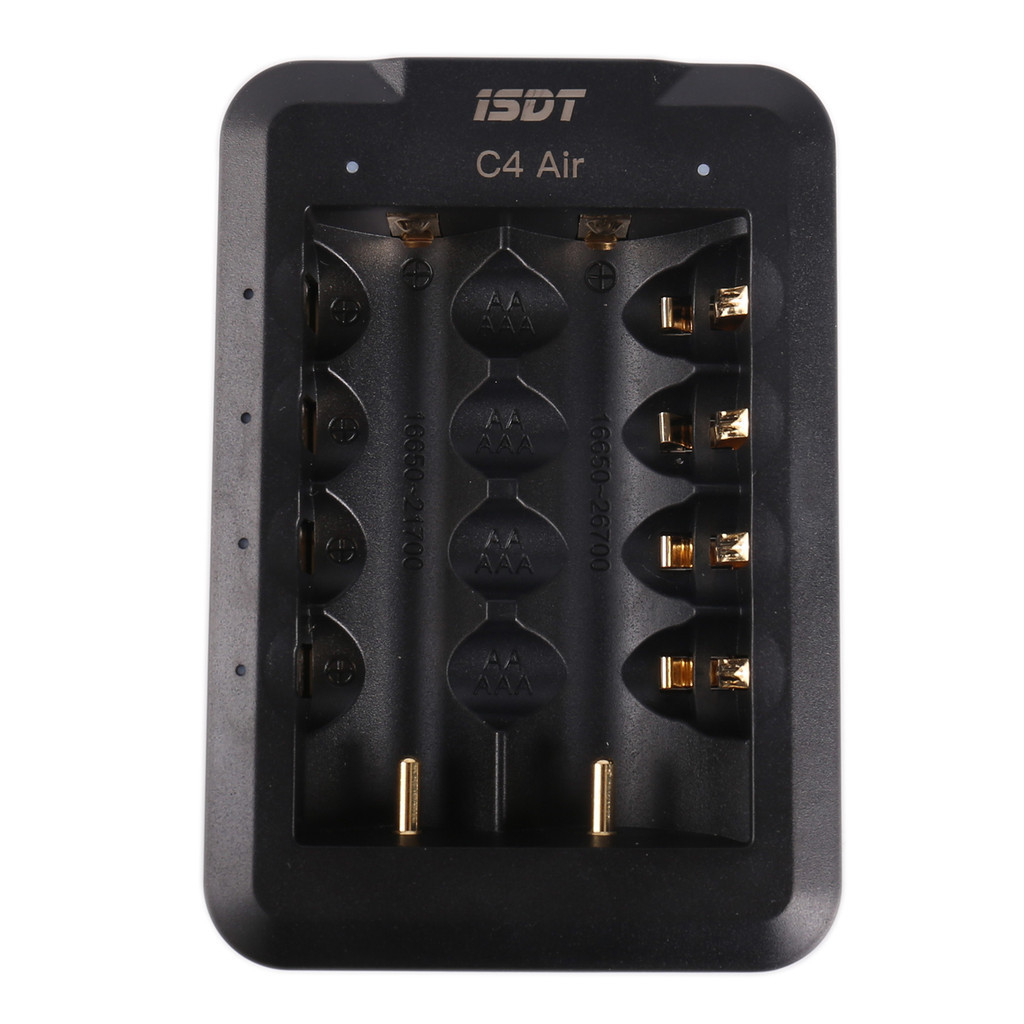 ☢C4 Air USB Type-C Charger 6-Bay 4A Universal Battery Smart Charger ...
