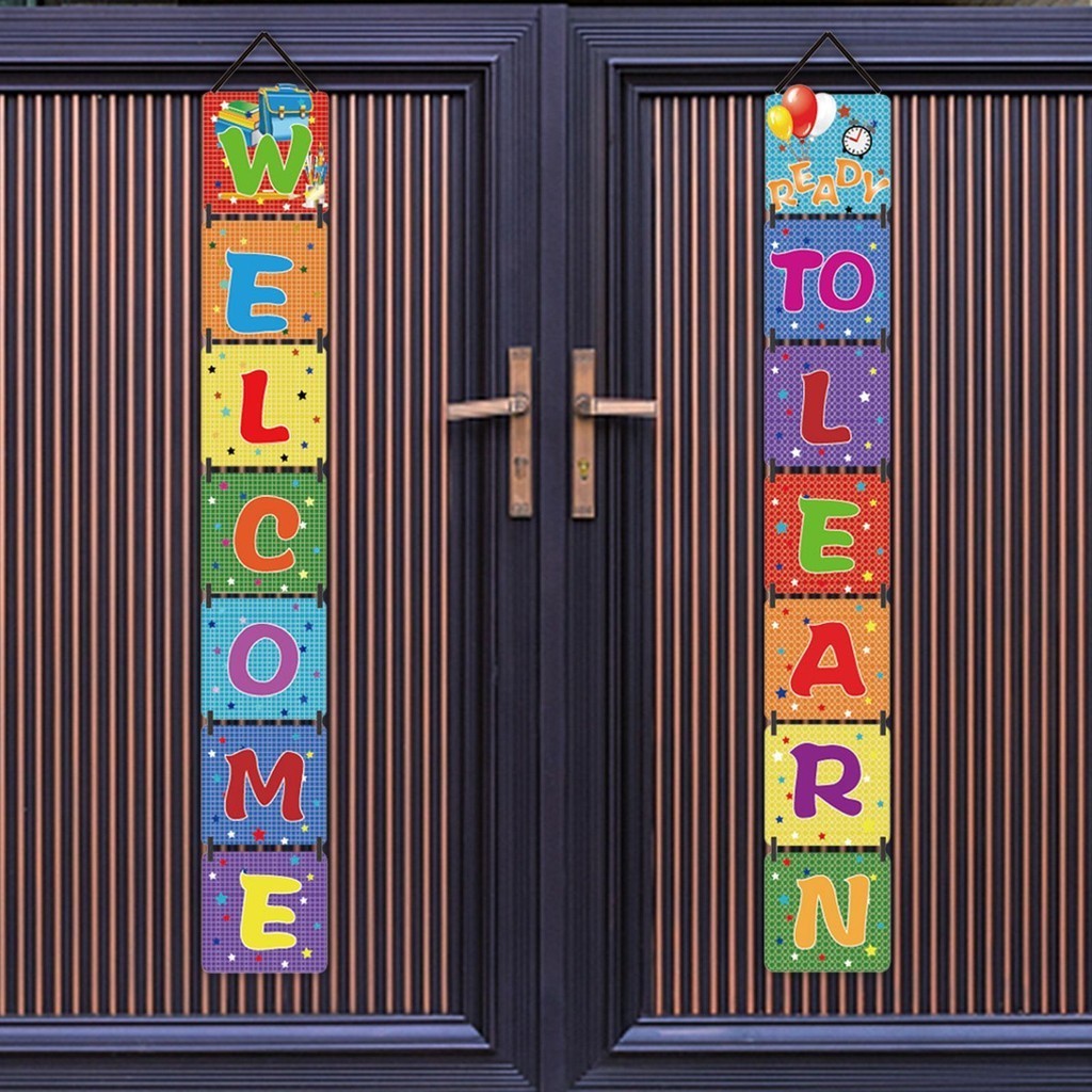 】Back to School Banner Welcome Banner Porch Sign Ready to Learn for ...