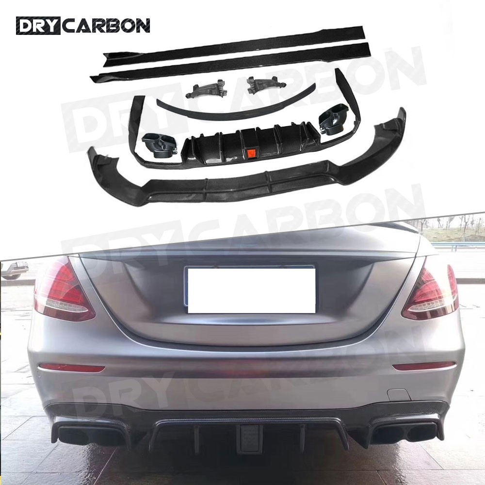 Carbon Fiber Front Bumper Lip Rear Diffuser Side Skirts Wing Spoiler ...