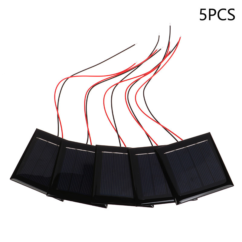 유Micro Solar Board Photovoltaic 5Pcs 2V120MA Solar Cells with Wires ...