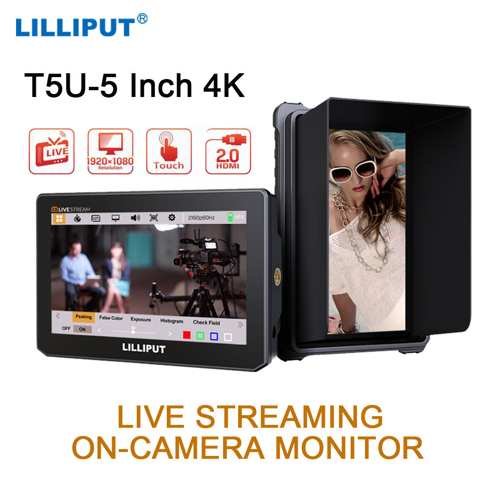 ☯LILLIPUT T5U HD 5 Inch 4K Monitor Touch Screen On-camera Director ...