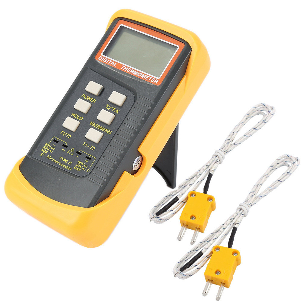 ۩Thermocouple Thermodetector K-Type Thermometer Double Probe ...