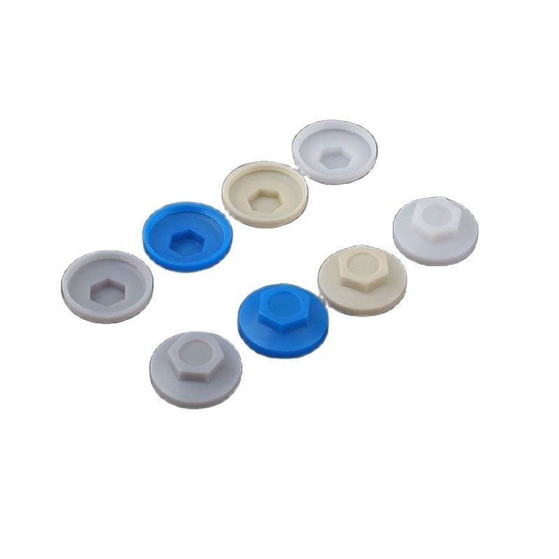 1000pcs Plastic Screw Caps Roofing Tek Tec Decorative Covers Blue White ...