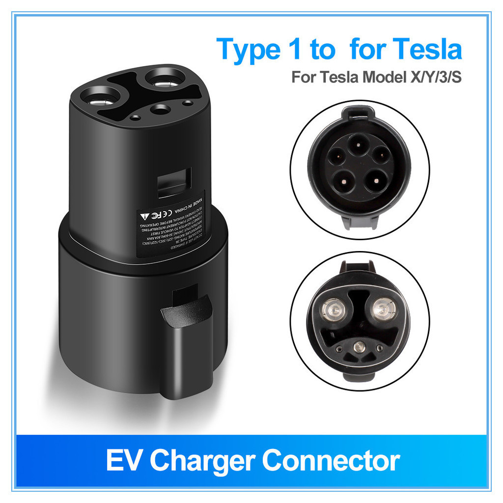 Electric Vehicle Charging Adapter Type1 J1772 to Teslas Model X Y 3 S ...