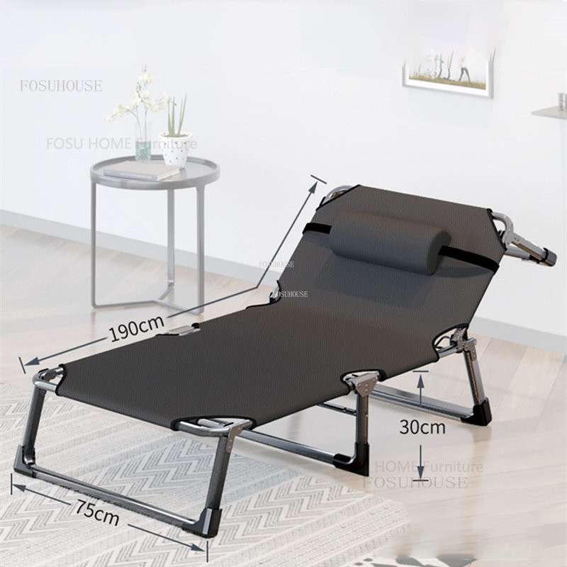 Outdoor Camping Simple Folding Beds Portable Single Office Bed Sleeping ...
