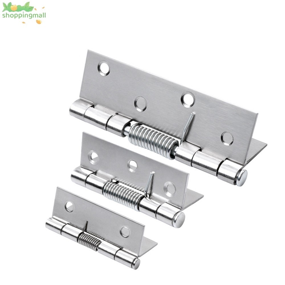 SPML_2pcs Stainless Steel Self Closing Spring Hinge Automatic Close ...