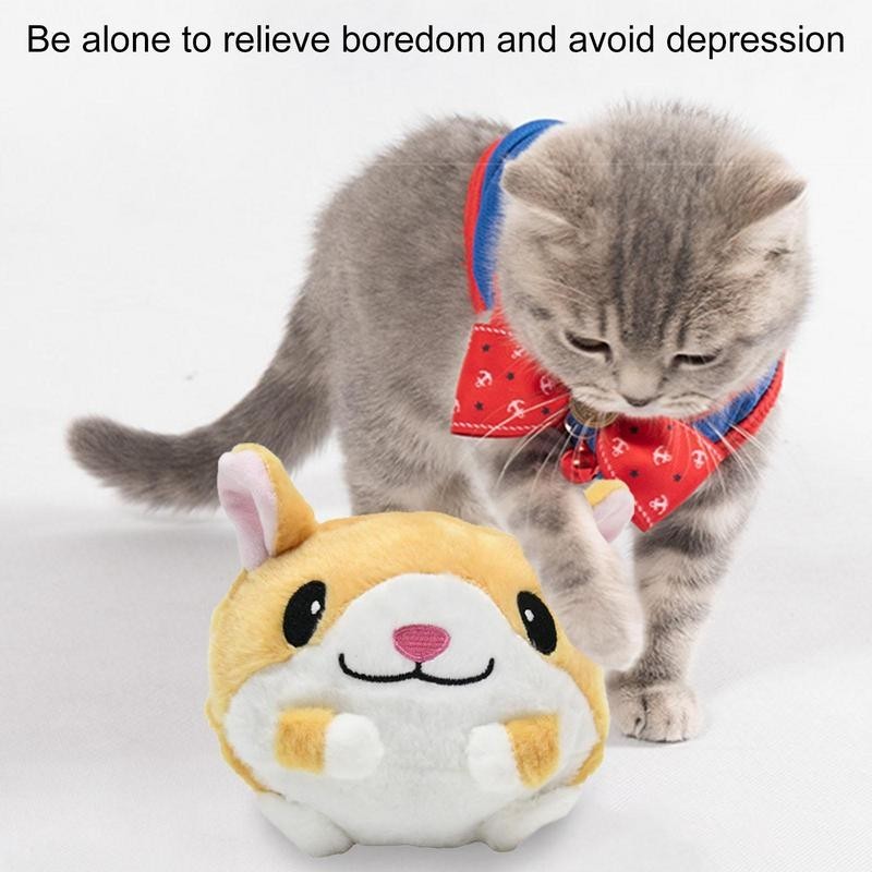☻Durable Plush Ball Dog Toy Interactive Squeaker Plush Pet Toy Soft ...
