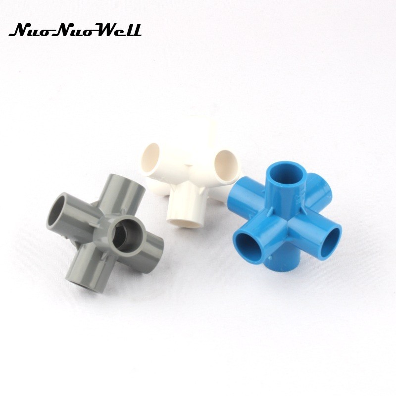 ☬2pcs NuoNuoWell 20mm Plastic PVC Six (6) Way Connector Garden ...