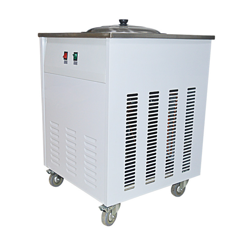 ☹NA110S/C Commercial fried ice machine, Ice Cream Maker,,Single round ...