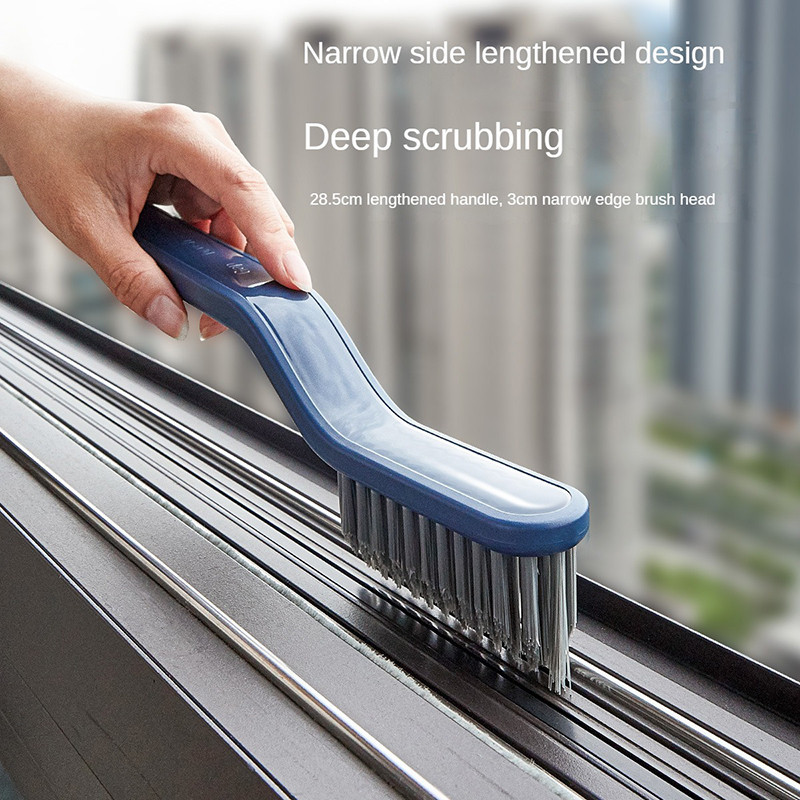 ⚜Bathroom Cleaning Gap Brush Long Handle Two-In-One Small Clip Chuck ...