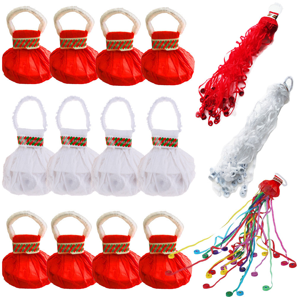 ♠10-50pcs Party Streamers Popper Hand Throw Confetti Streamers Magic ...