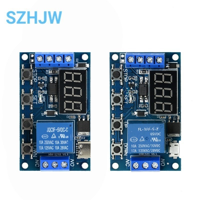 1 Channel 5V Relay 6-30V Relay Module OFF/ON Switch Trigger Time Delay Circuit Timer Cycle 999 ...