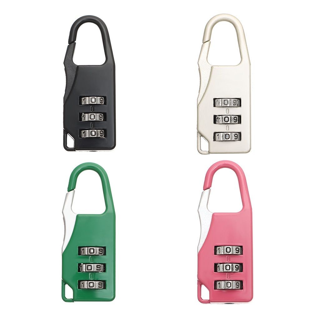 Bags Padlock Password Locks 3 Digit Combination Lock Zipper Padlock ...
