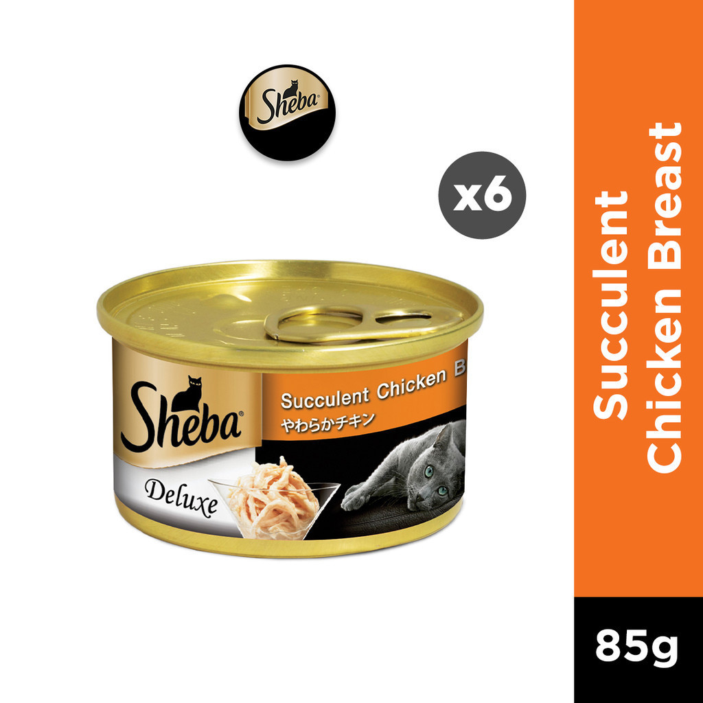 SHEBA Can Wet Food for Cat in Succulent Chicken Breast Flavor 85g (6 ...