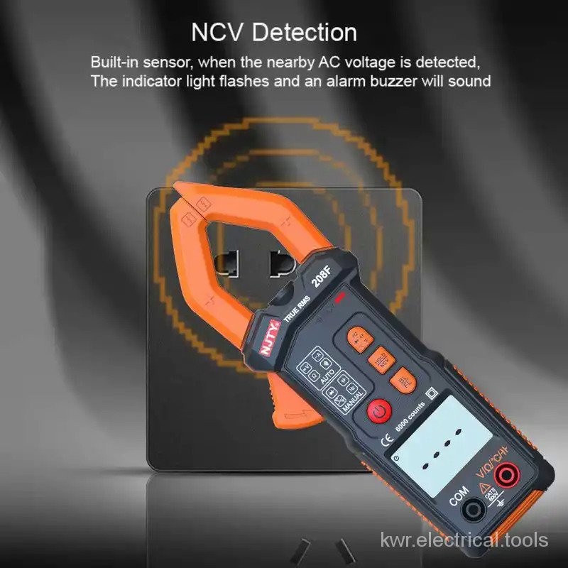 ΨNJTY 208F Smart Clamp Meter True RMS Clamp Meter 6000 Digital ...