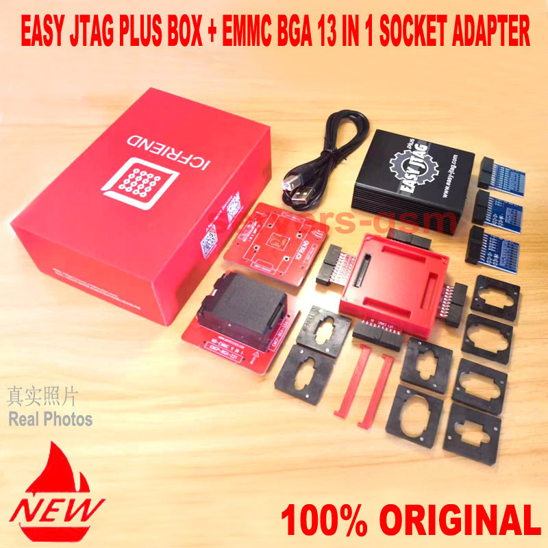 ⋌2024 Original New version Z3X Easy Jtag Plus Box Easy-Jtag plus box，ICFRIEND E-MATE EMMC BGA 13 ...