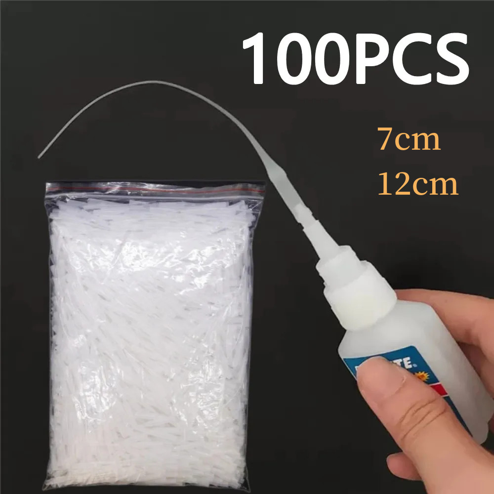 100PCS/pack Glue Micro-Tips Plastic Glue Bottle Tips Glue Extender ...