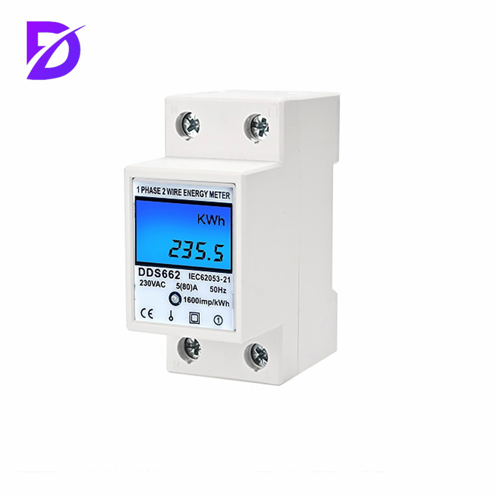 ~Digital Single Phase Energy Meter Tester Electricity Usage Monitor AC ...