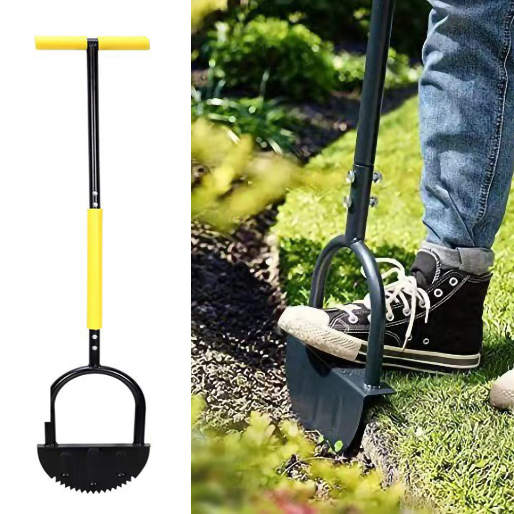 Serrated Grass Saw Cutter With T-Grip Half Moon Manual Lawn Edger ...