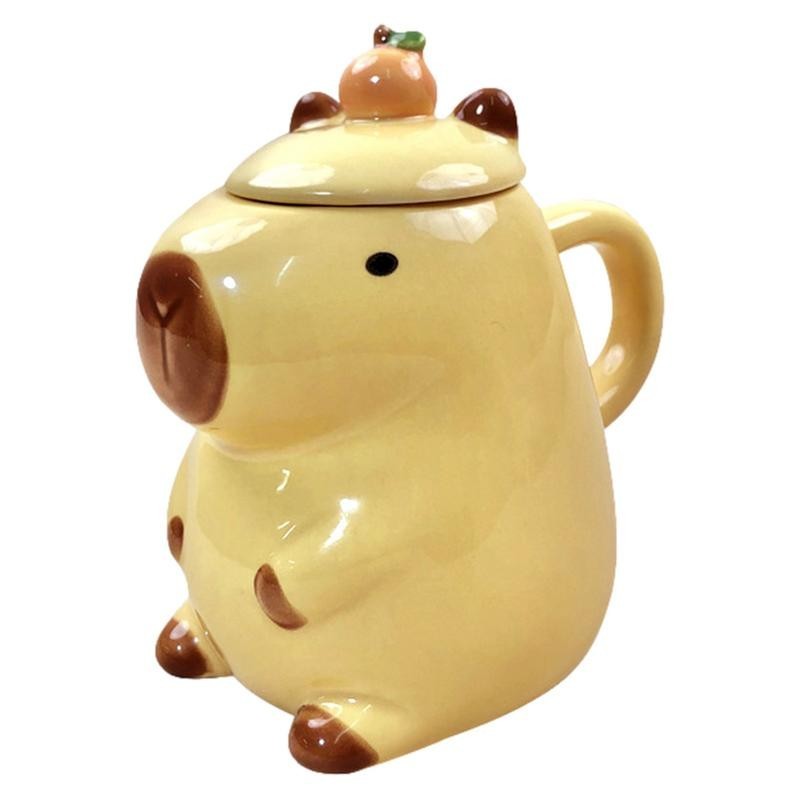 Cute Capybara Mug Ceramic Capybara Cup Couple Funny Animal 3D Shape Mug ...