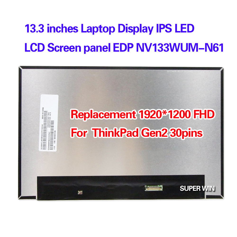 ♡13.3 inches Laptop Display IPS LED LCD Screen panel EDP NV133WUM-N61 ...