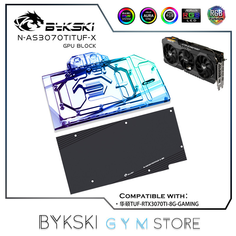 ♥Bykski GPU Water Block For ASUS TUF RTX 3070 Ti 8G GAMING Graphics ...