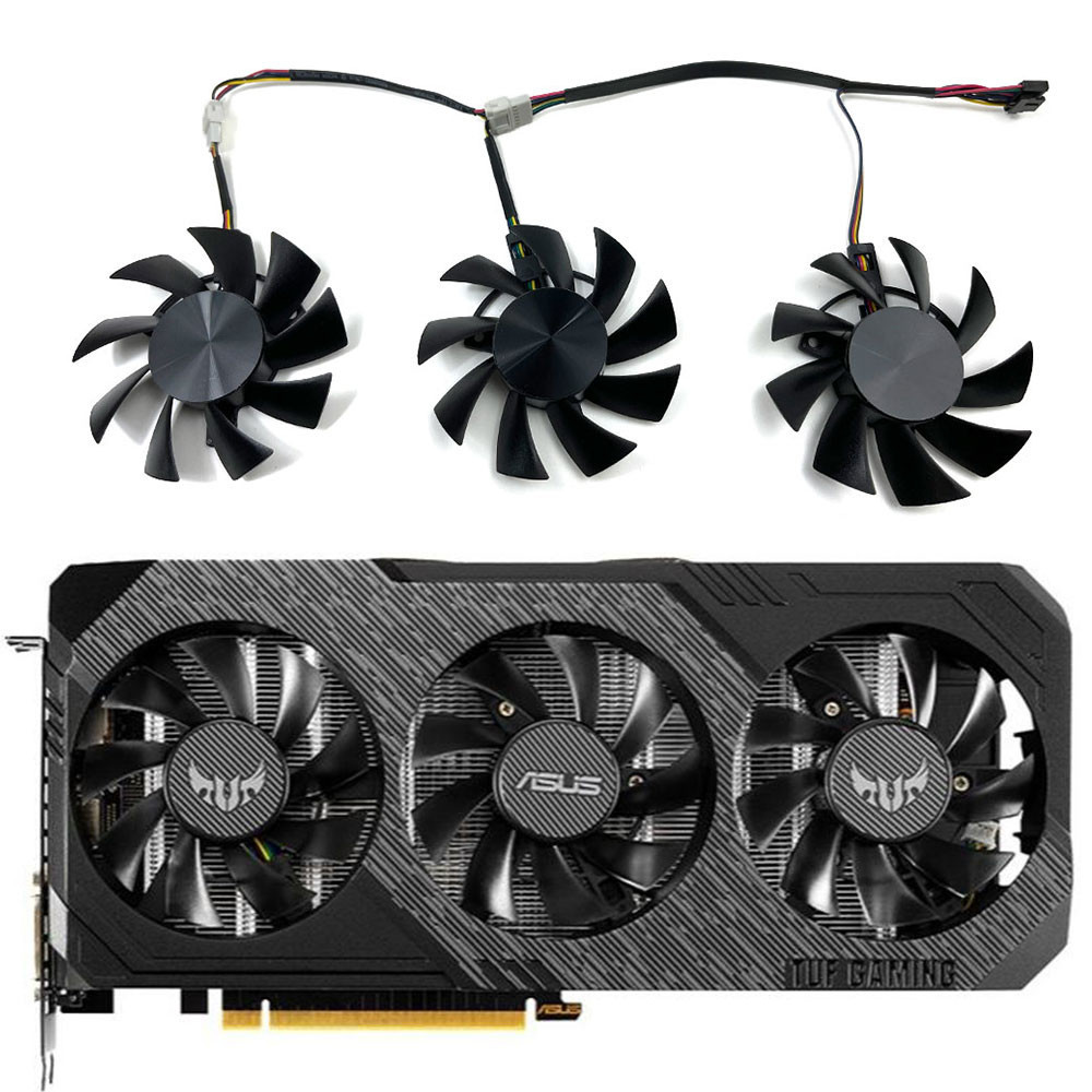 NEW 1SET 75MM TUF3-GTX1660S-GAMING GPU FAN，For ASUS TUF 3-GTX1660、1660S ...