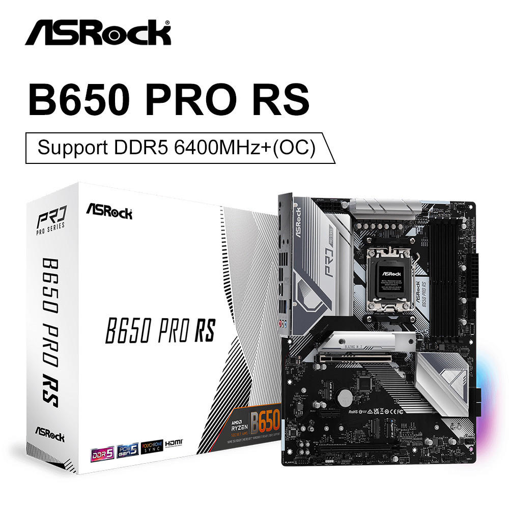 ☻ASROCK NEW B650 Pro RS Motherboard Socket AM5 For AMD B650 Original ...
