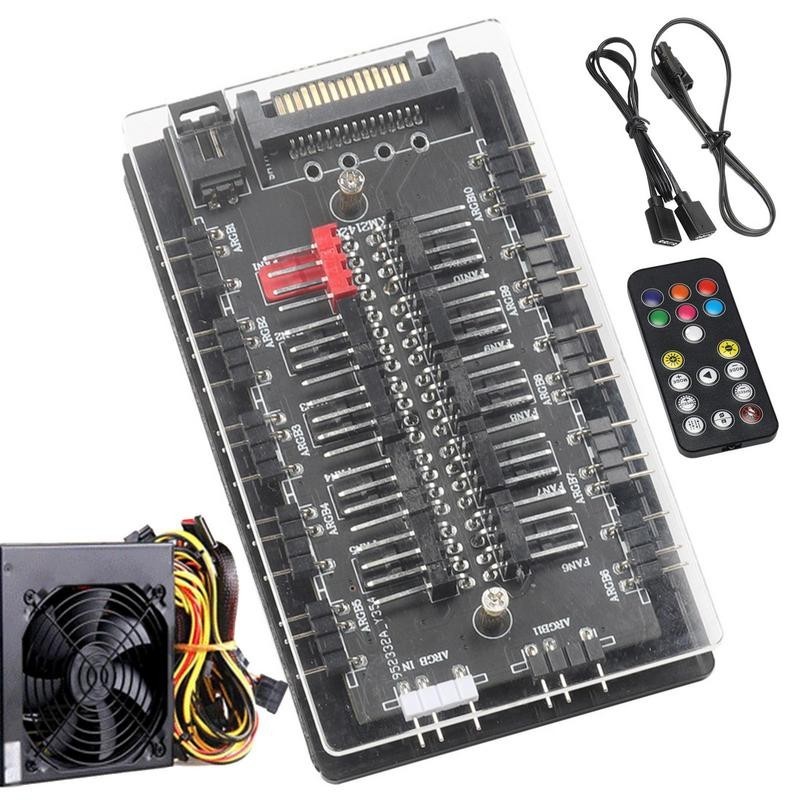 Fan Controller PC ARGB 5V 10PIN PWM Hub Temperature Control PWM Hub ...