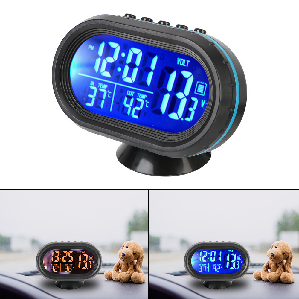 ~Car Interior Digital Clock Thermometer Voltmeter HUD Test Dashboard ...