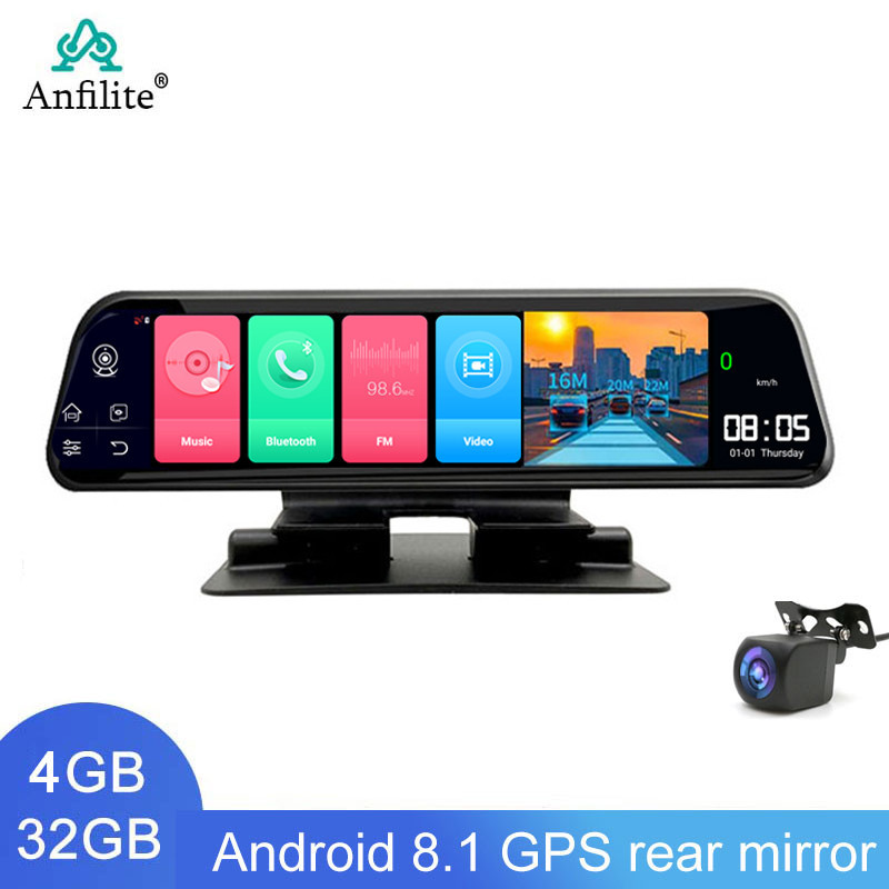 ☾4G Dash Cam Car Mirror ADAS Android Car DVR black box GPS Navigation ...
