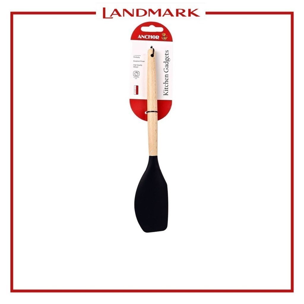 Anchor Silicone Angled Spatula with Wooden Handle | Shopee Philippines