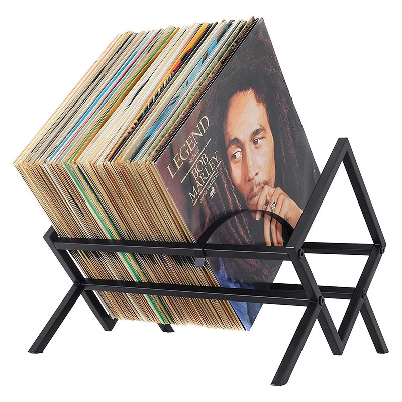 ~Vinyl Record Storage Rack Matte Black Vinyl Record Holder 80 To 100 LP ...