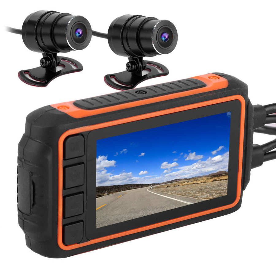 Waterproof IP67 3 Inch IPS Screen Motorcycle Dash Cam Device HD Dual ...