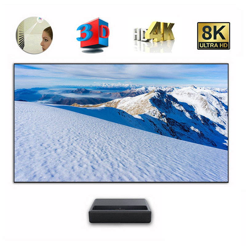 ☺PET Crystal Projection Screen 80 Inch Anti Light Fixed Frame Smart TV ...