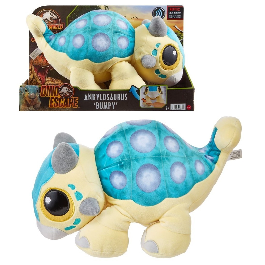 Mattel JURASSIC WORLD Plush Ankylosaurus (Bumpy) [Dinosaur Toy] [3 ...