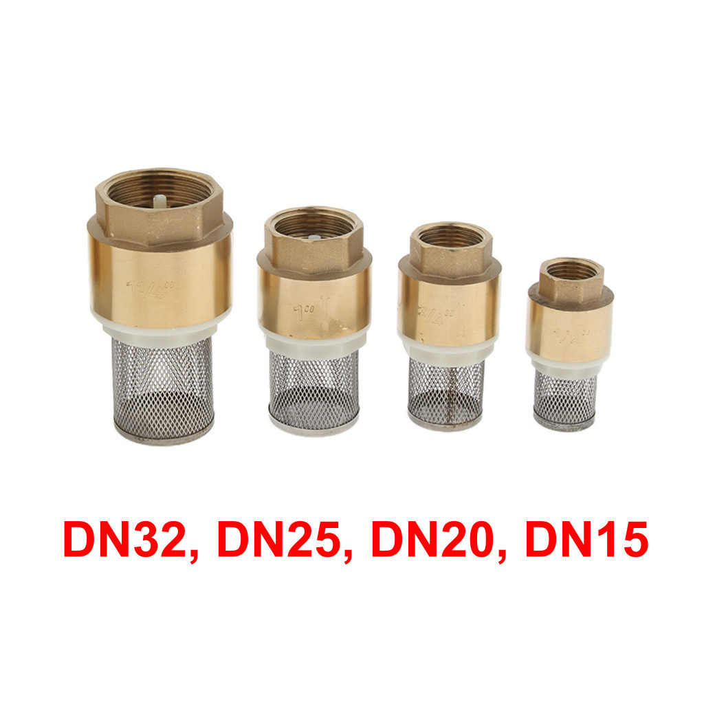 ⓛBrass Foot Valve Mesh Check Valve With Strainer Filter, Installed at a ...