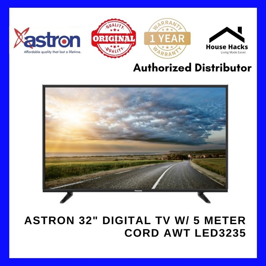 Astron 32" Digital TV w/ 5 Meter Cord AWT LED3235 (House Hacks ...