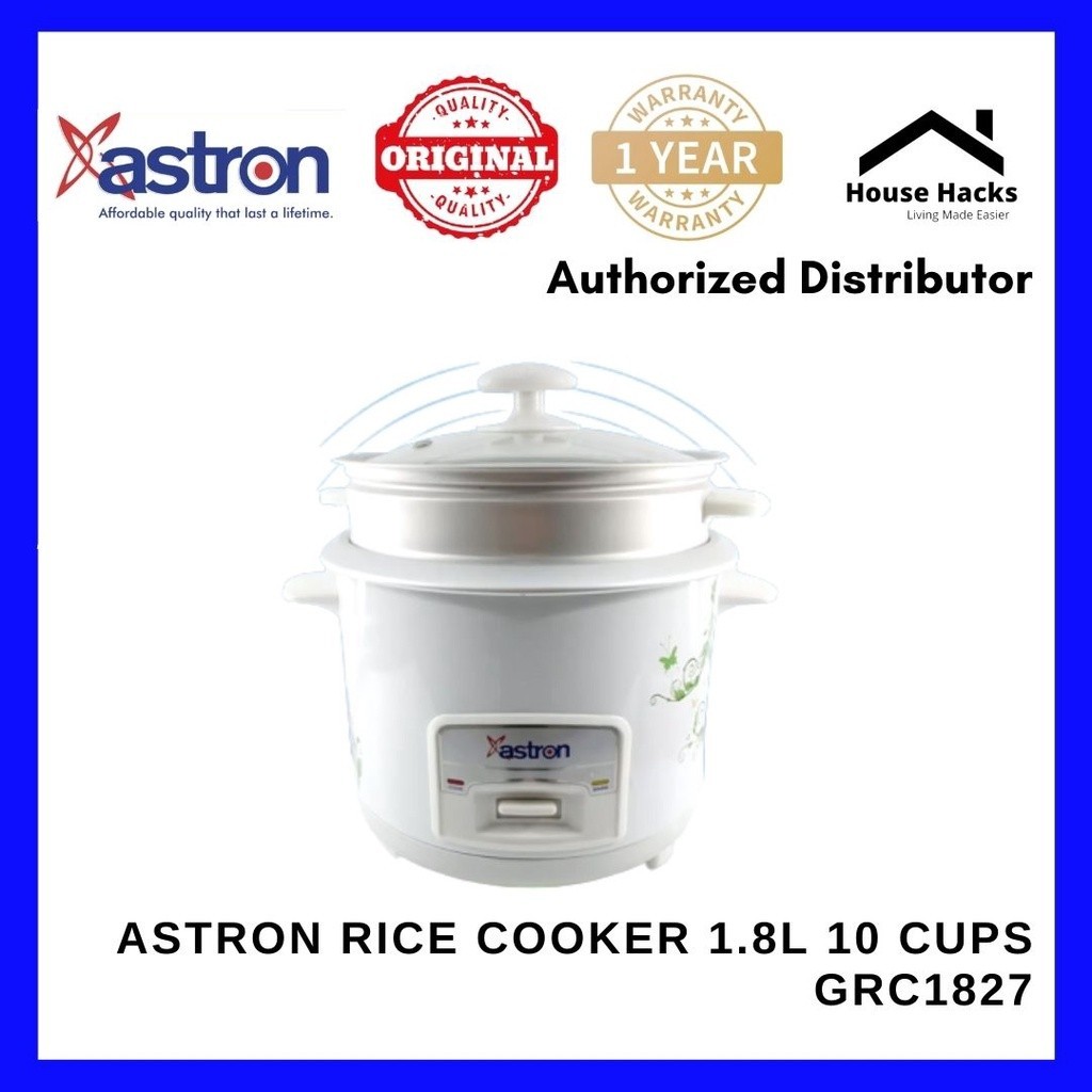 Astron Rice Cooker 1.8L 10 Cups GRC1827 (House Hacks) | Shopee Philippines