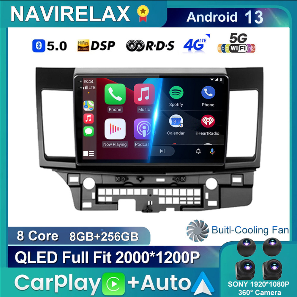 ☯Android 13 NO DVD SWC DSP Carplay For Mitsubishi Lancer 2007-2012 Car ...