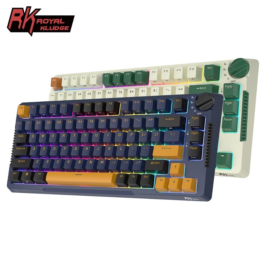 RK H81 Time Machine Color Matching Royal Kludge 81 Key Three Mode ...