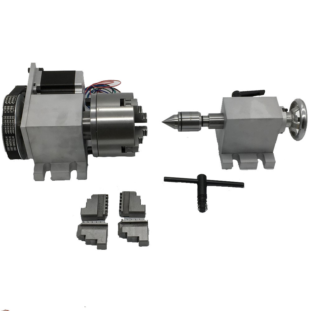 -4 Axis rotation A Axis Extend Rotary 4 Jaw 80mm K12-80 Chuck and ...