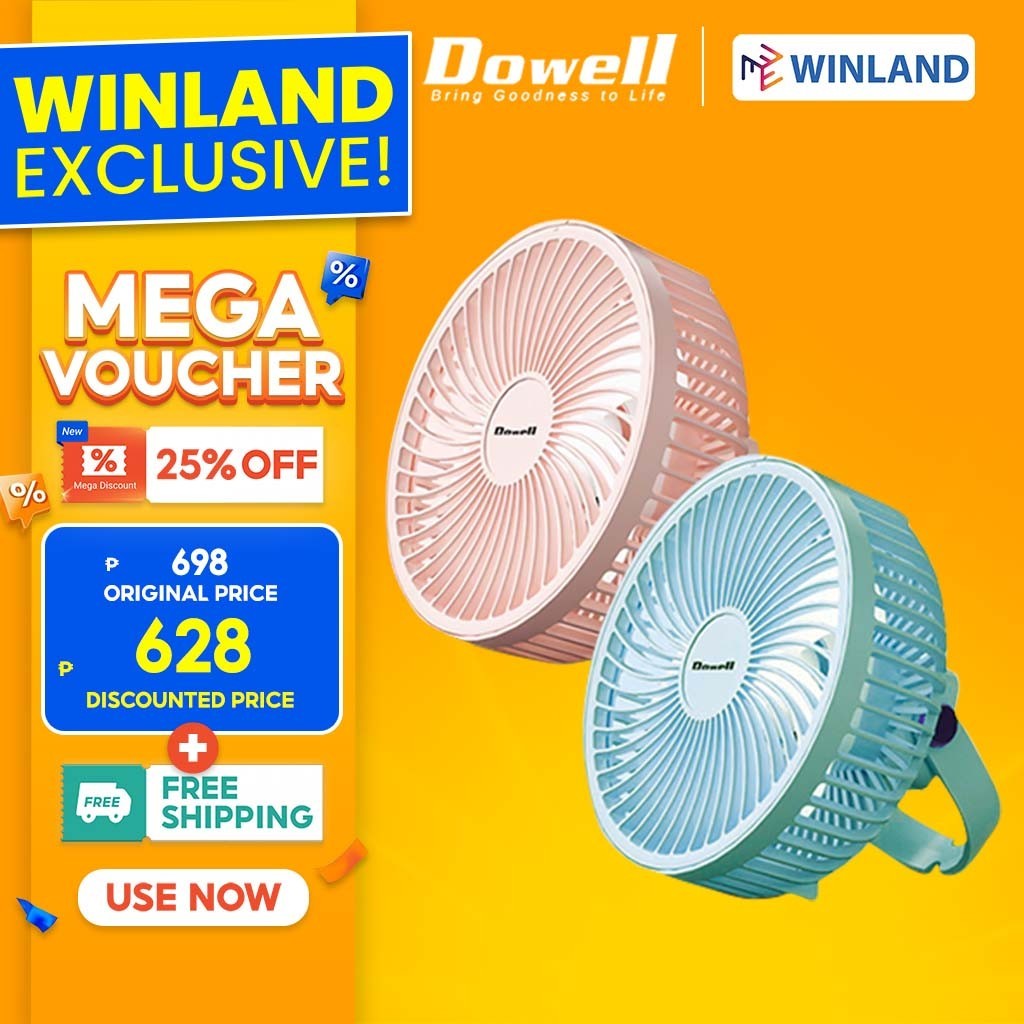 Dowell by Winland Portable Rechargeable Fan Foldable & Retractable 5V ...