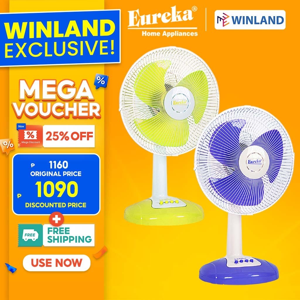 Eureka by Winland 12inches Desk Fan | Electric Fan 50w EDF-12 ECO ...