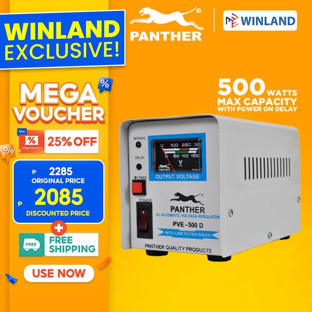 Panther by Winland 500W AVR w/ Power on Delay Automatic Voltage ...