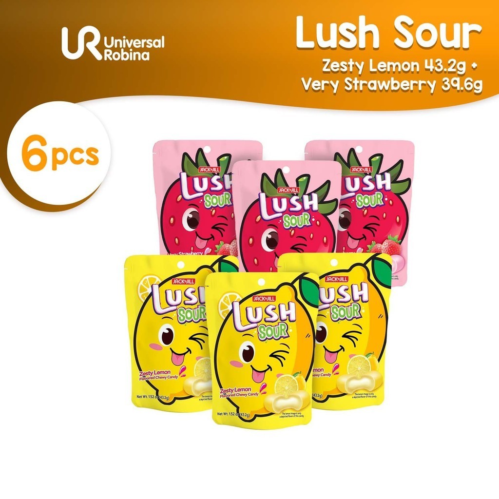 Lush Sour Very Strawberry 39.6g x 3pcs + Lush Sour Zesty Lemon 43.2g x ...