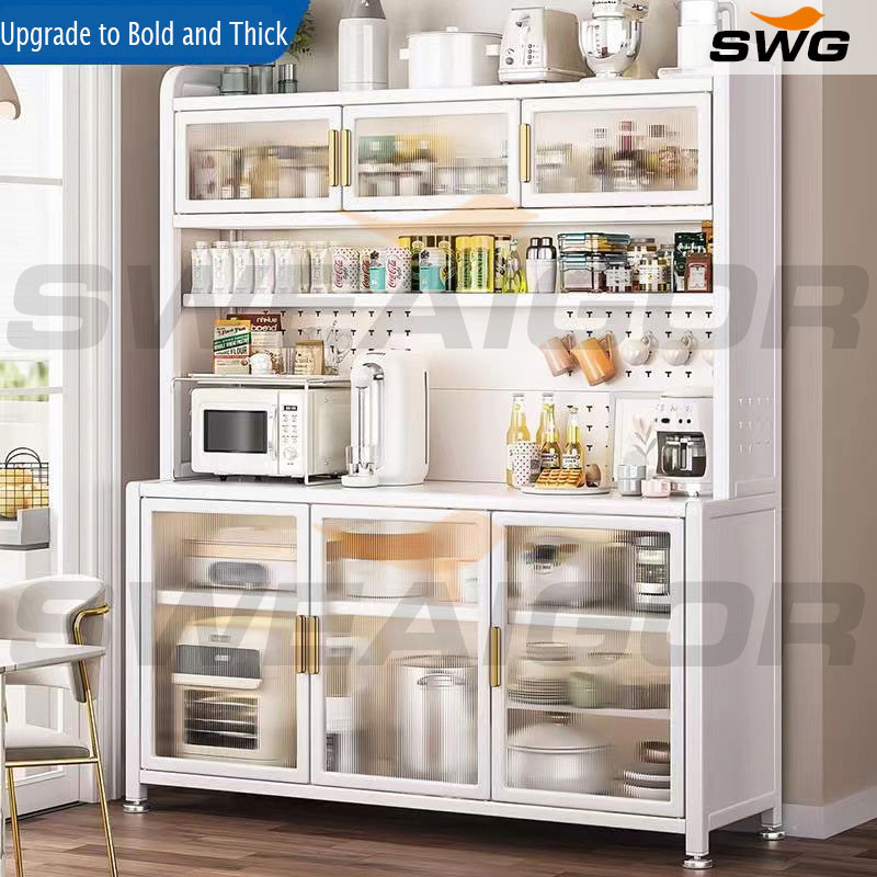 SWG 6Layers Kitchen Cabinet Storage Organizer Rack Shelf With Pull-Out ...