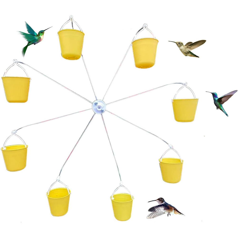 Ferris Wheel Bird Feeder Hummingbird Feeders with 8 Feeding Buckets ...