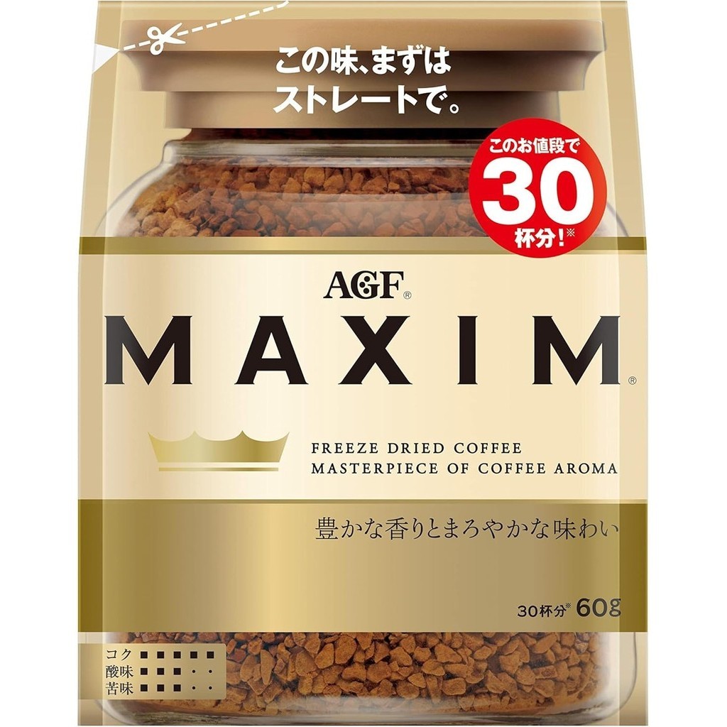 AGF Maxim Bag, [Instant Coffee], [Eco Pack Refill], 2.1 oz (60 g), (x 1)Directly from Japan ...
